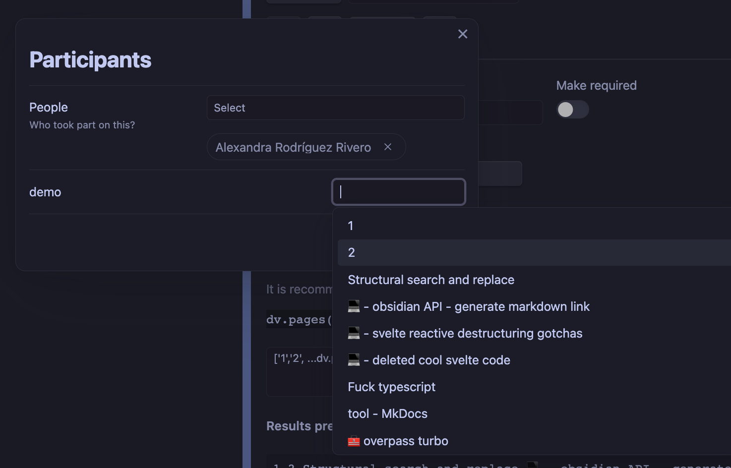 Advanced - Obsidian Modal Form docs Advanced - Obsidian Modal Form docs